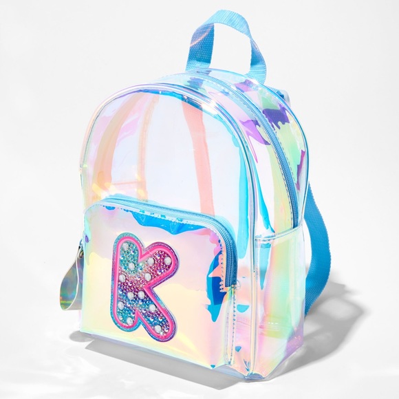 Claire's | Accessories | Claires Holographic Initial Mini Backpack ...